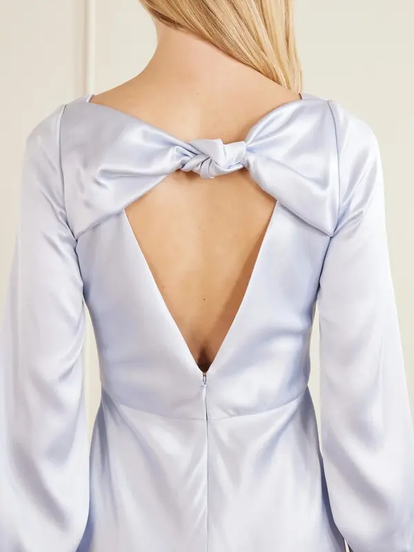 Gabriela Hearst Peyton Cut-out Satin Silk Maxi Dress