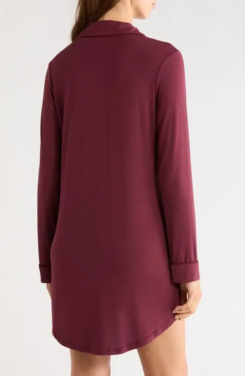Nordstrom Moonlight Eco Nightshirt - Burgundy Royale