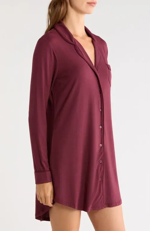 Nordstrom Moonlight Eco Nightshirt - Burgundy Royale