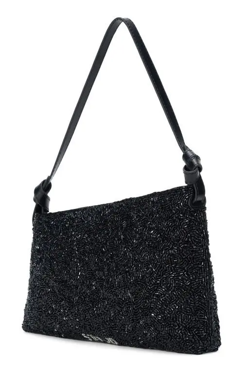 Staud Dani Mini Beaded Leather Shoulder Bag