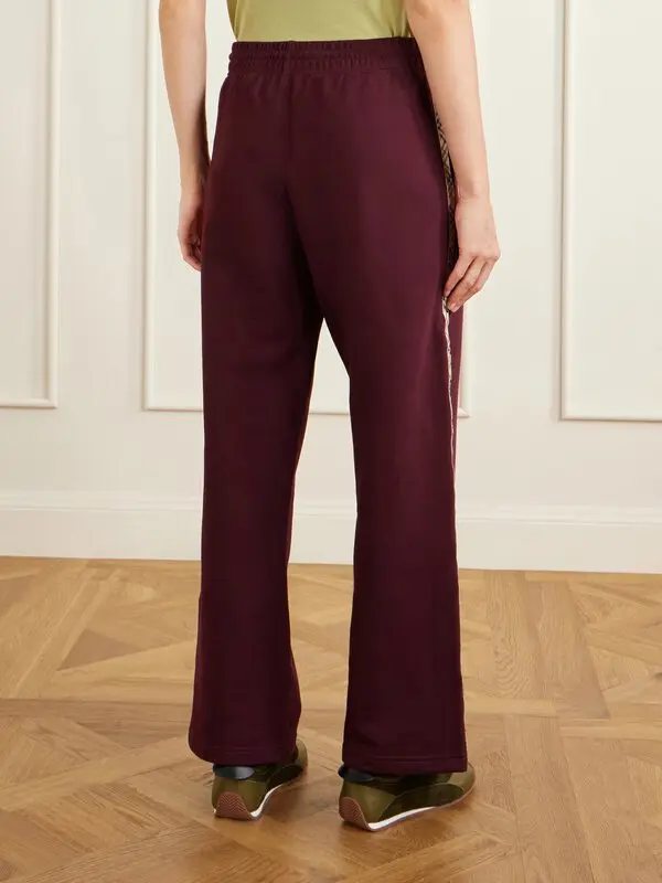 Burberry Jodie Checked Cotton-jersey Track Pants