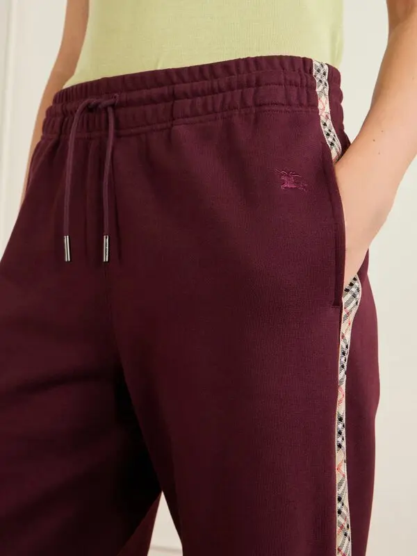 Burberry Jodie Checked Cotton-jersey Track Pants