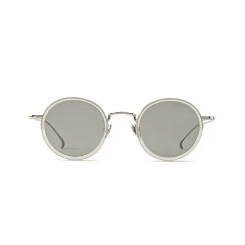 FRENCH KIWIS EYEWEAR Nicolas Round Frame Sunglasses - Grey/silver/clear
