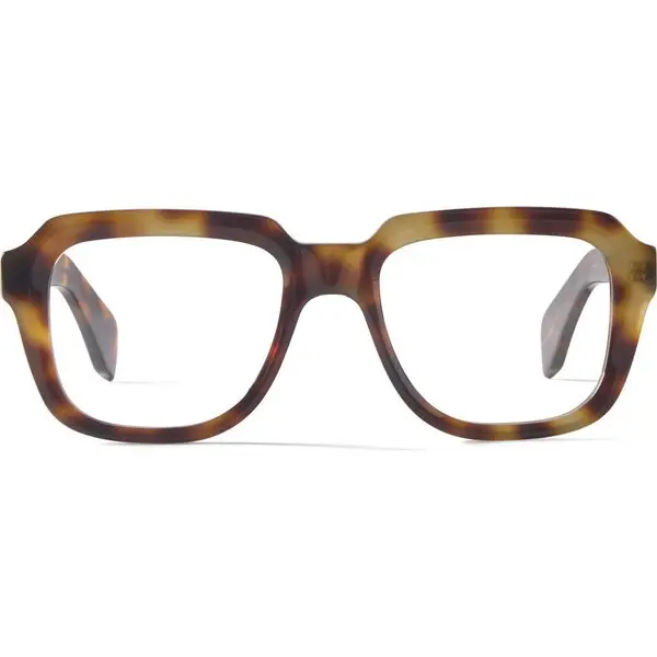 FRENCH KIWIS EYEWEAR Reuben Square Frame Blue Light Glasses - Brown/tortoise