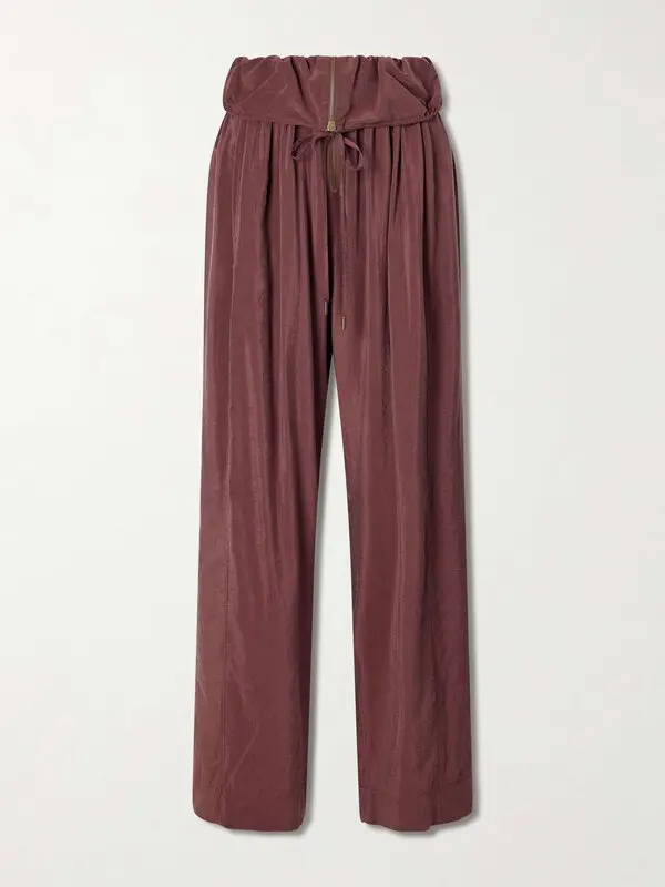 Chloé Silk-blend Wide-leg Pants