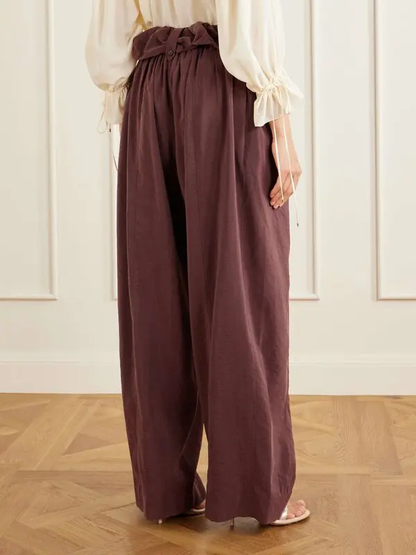 Chloé Silk-blend Wide-leg Pants