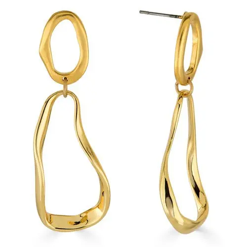 LONI PAUL JEWELRY Organic Shape Drop Earrings - Gold