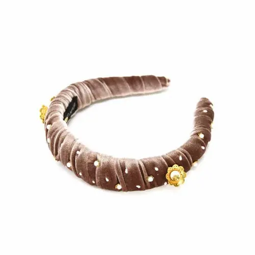 ADIBA Kalmia Hand-sewn Pearl Embellished Headband