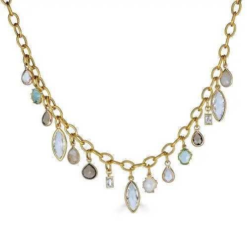 LONI PAUL JEWELRY Single Strand Gemstone Charm Necklace