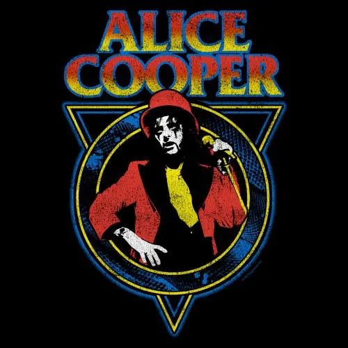 ALICE COOPER Retro Snakeskin Logo Graphic T-shirt