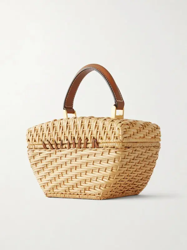 Cult Gaia Tyla Mini Raffia Tote - Neutrals