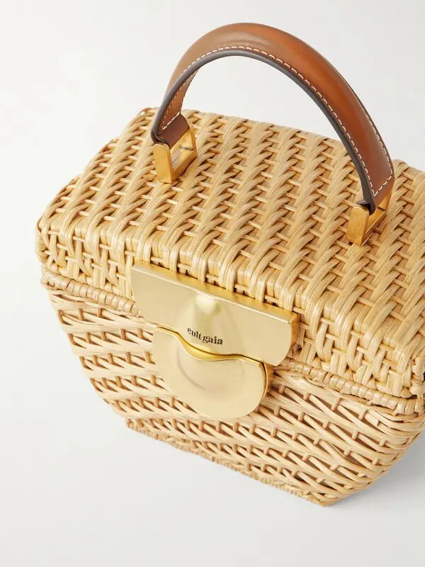 Cult Gaia Tyla Mini Raffia Tote - Neutrals