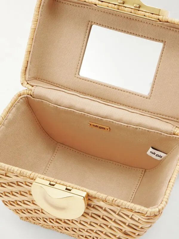 Cult Gaia Tyla Mini Raffia Tote - Neutrals