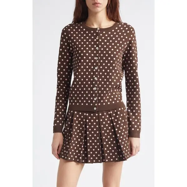 Sandy Liang Fable Polka Dot Cardigan