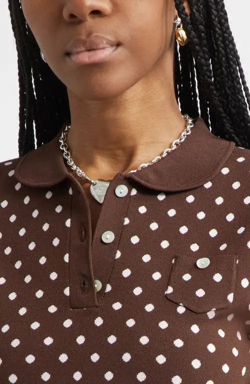 Sandy Liang Fable Polka Dot Cardigan