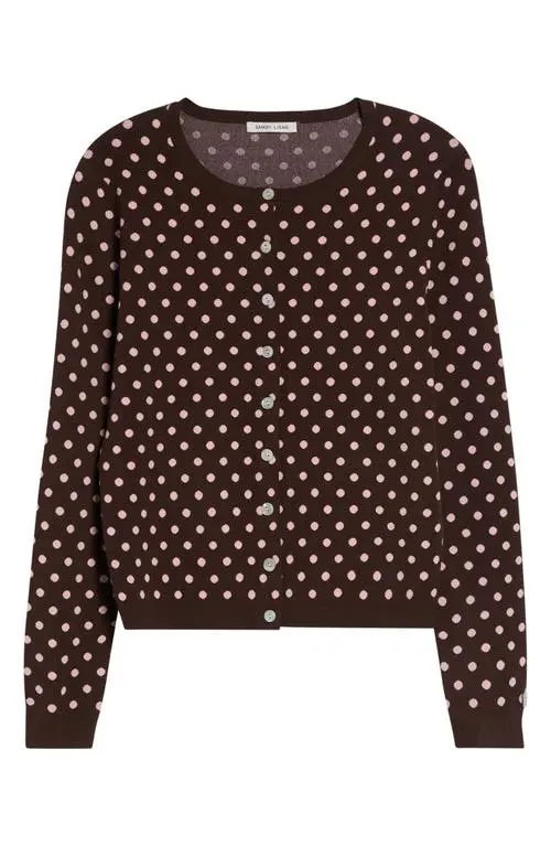 Sandy Liang Fable Polka Dot Cardigan
