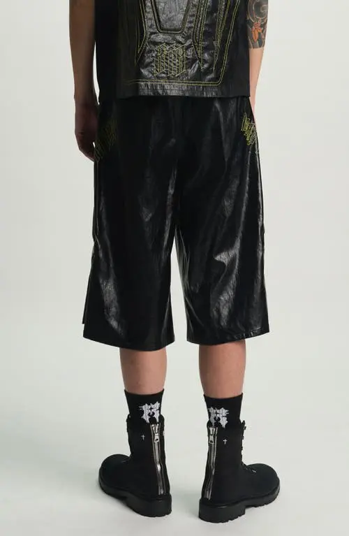 RtA Rami Biker Shorts With Graphic Detail
