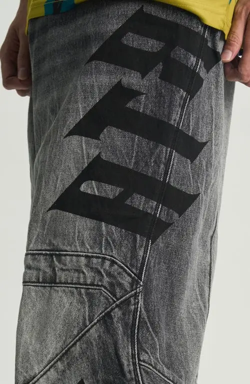 RtA Alwin Tapered Straight Leg Moto Jeans