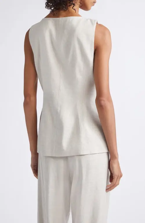 TOCCIN Amra Bateau Neck Linen Blend Vest