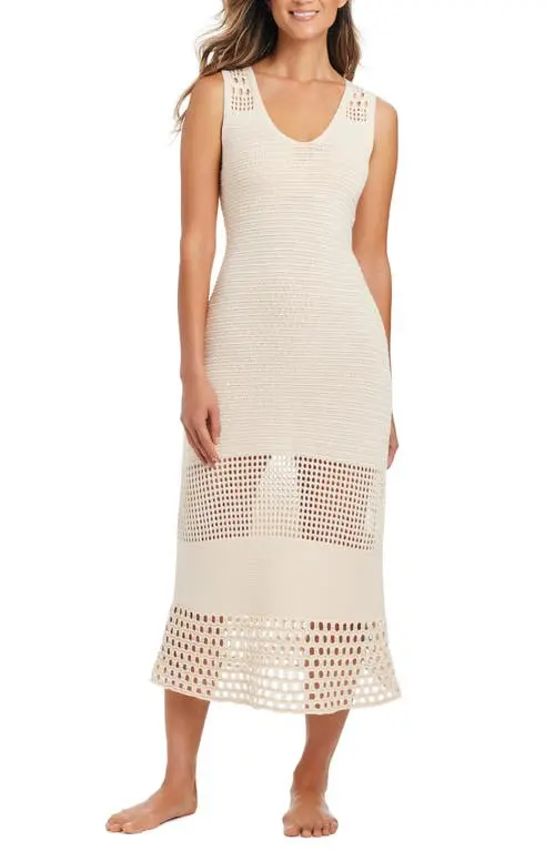 BLEU BY ROD BEATTIE Cover-up Crochet Midi Dress - Natural