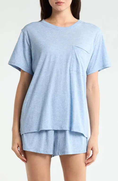 Lunya Organic Pima Cotton Short Pajamas - Cloud Blue Heather