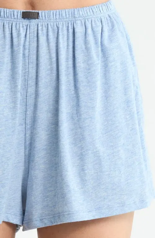 Lunya Organic Pima Cotton Short Pajamas - Cloud Blue Heather