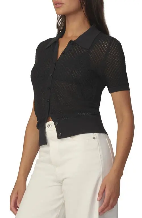 Joe's Jeans The Davey Open Stitch Short Sleeve Cardigan