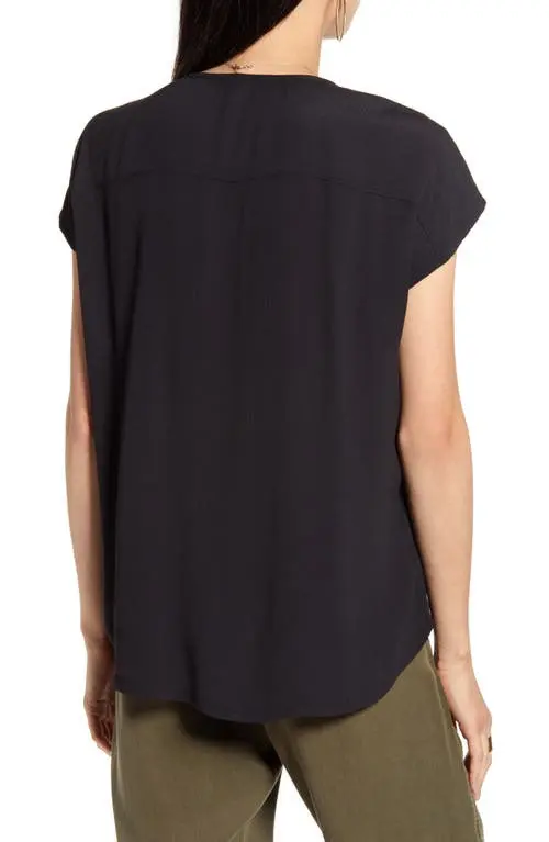 Treasure & Bond Print Button Front Top