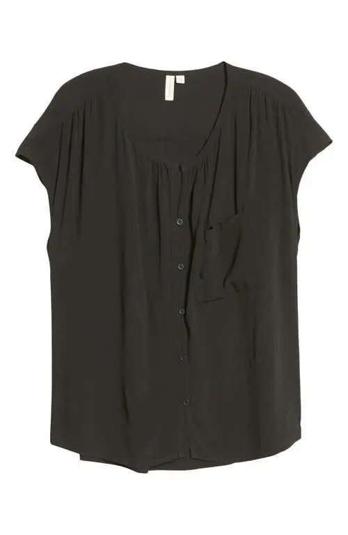Treasure & Bond Print Button Front Top