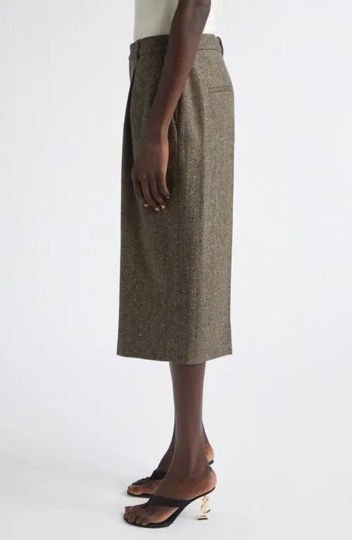 Saint Laurent Wool Herringbone Culottes