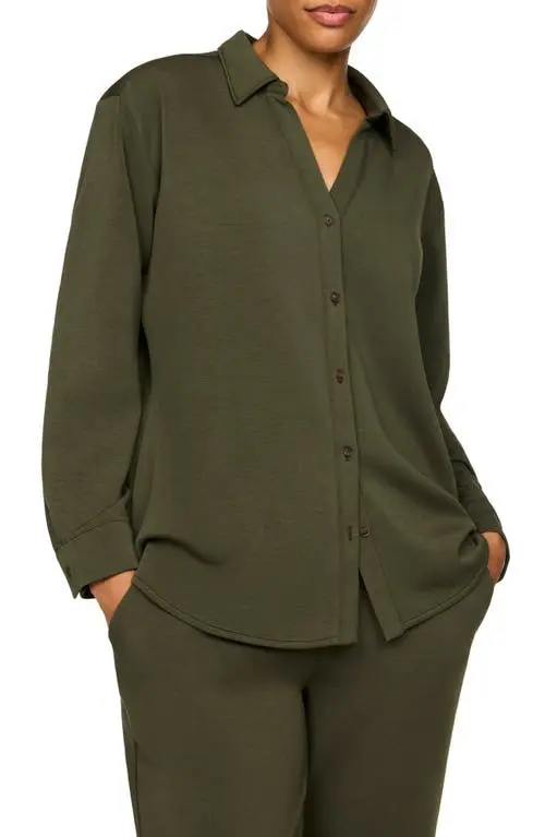 Spanx Airessentials Oversize Button-up Shirt - Monstera