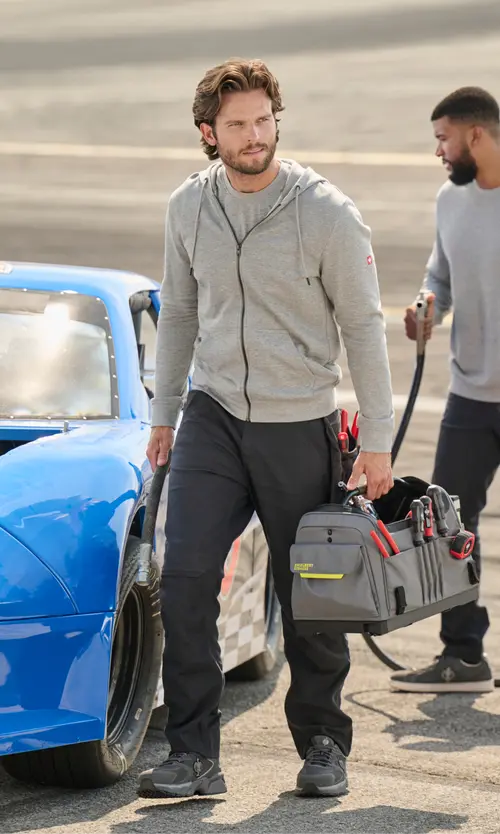 STRAUSS Full-zip Iconic Hoodie - Grey Melange