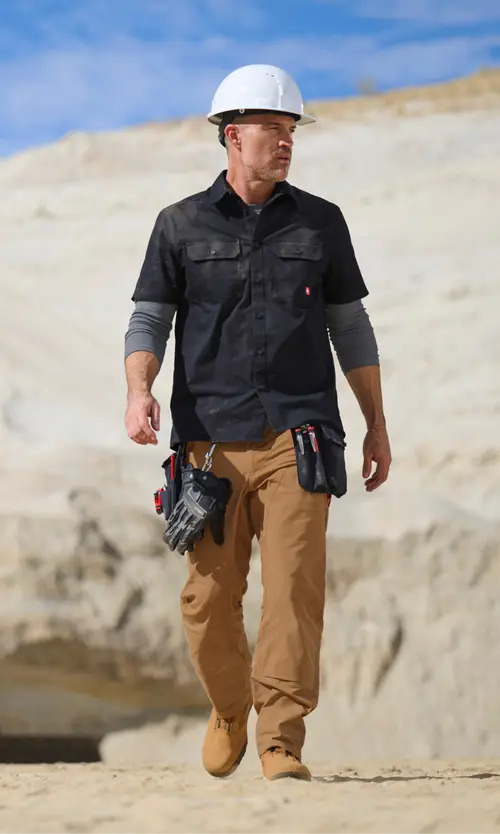 STRAUSS Short Sleeve Work Shirt E.s.iconic - Black