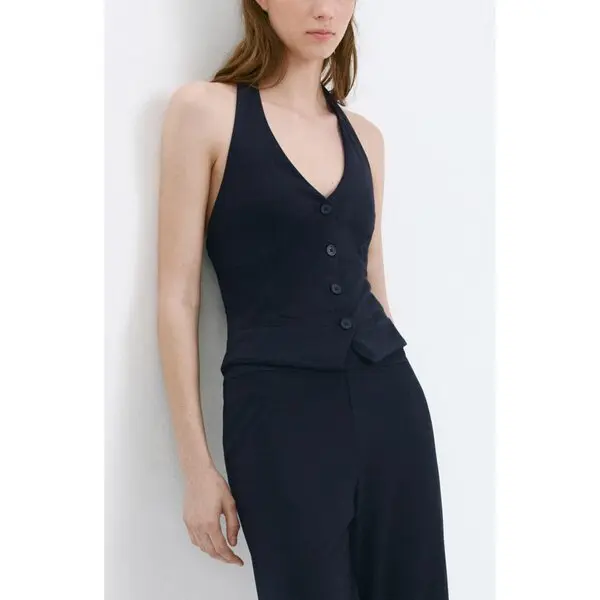 Mango Halter Vest - Navy