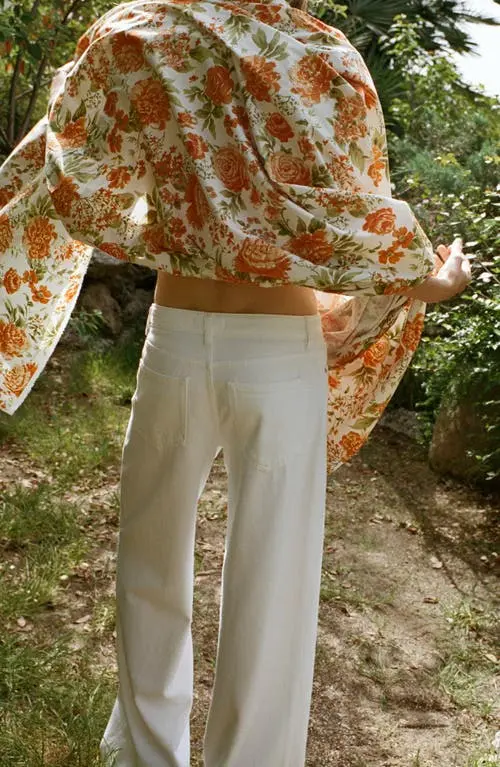 Mango Low Rise Wide Leg Jeans