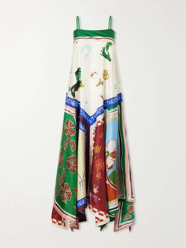 ALEMAIS Tangible Silk-twill Midi Dress