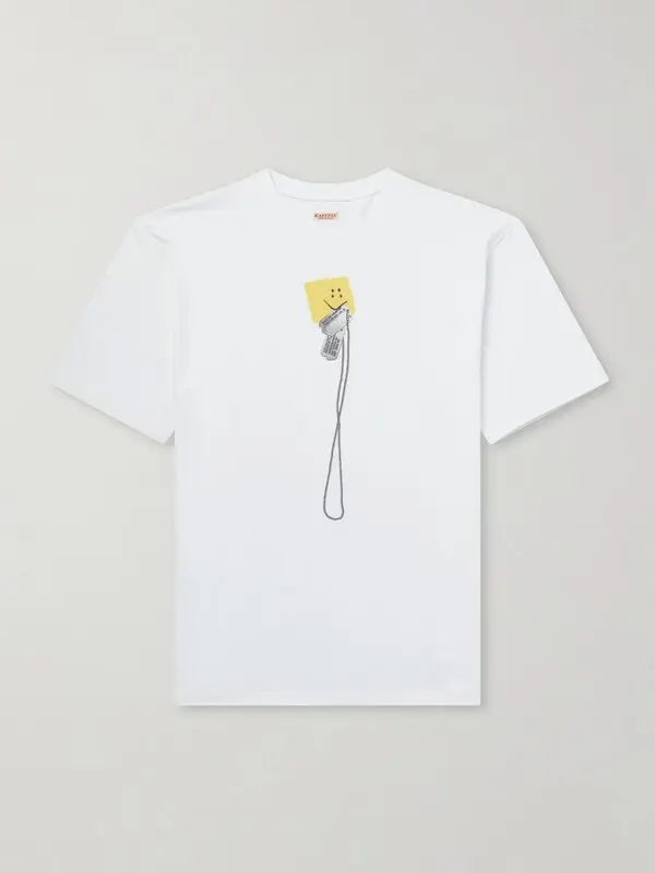 Kapital Peckish Printed Cotton-jersey T-shirt - White