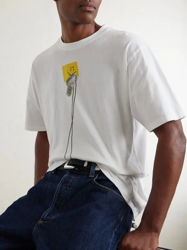 Kapital Peckish Printed Cotton-jersey T-shirt
