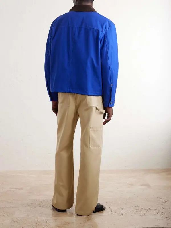 Loewe Suede-trimmed Cotton Jacket