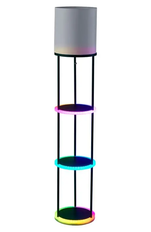 ADESSO Keely Rgb Color Changing Shelf Floor Lamp