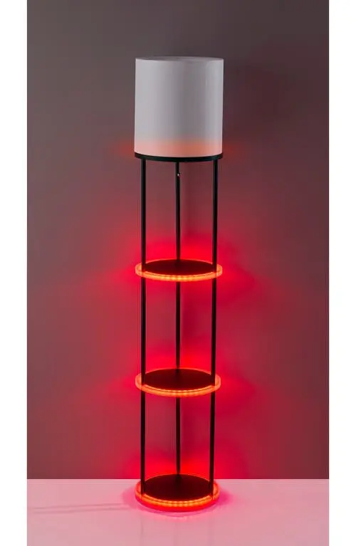ADESSO Keely Rgb Color Changing Shelf Floor Lamp