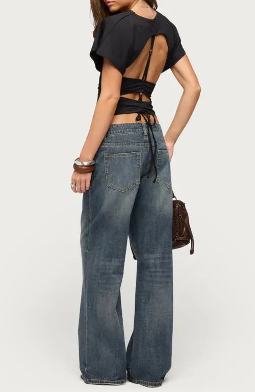 EDIKTED Salie Back Cutout Crop Top