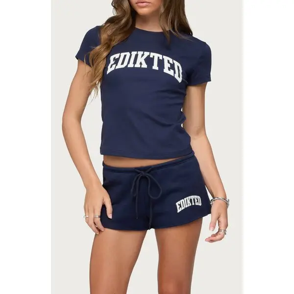 EDIKTED Sporty Babe Crop T-shirt
