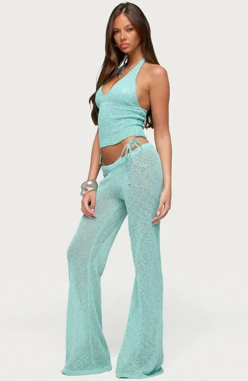 EDIKTED Bena Knit Flare Pants