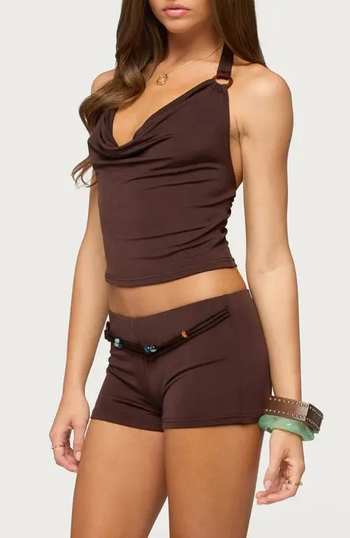 EDIKTED Janya Cowl Neck Halter Top