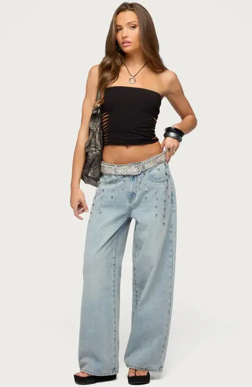 EDIKTED Kelcy Shredded Tube Top