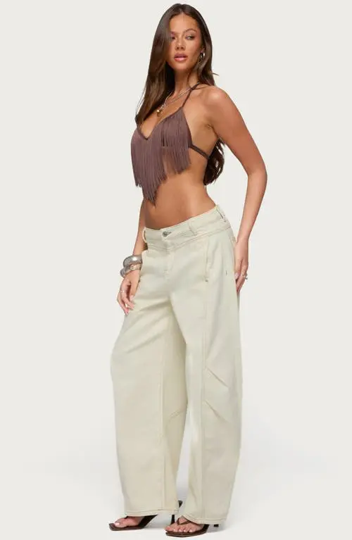 EDIKTED Kienna Fringe Bra Top