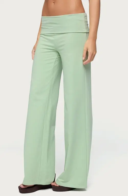EDIKTED Cammy Wide Leg Foldover Pants