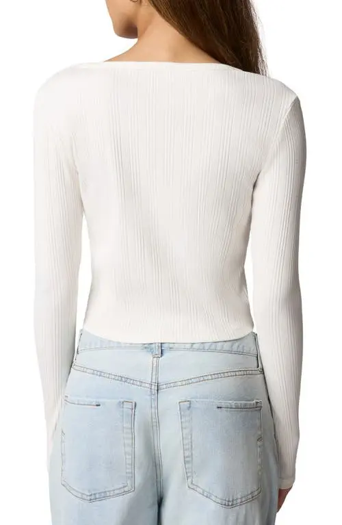 FLORENCE BY MILLS Ribbed Henley Cardigan - Jet Stream