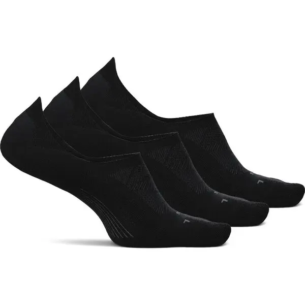 FEETURES Elite Light Cushion Invisible Socks With Targeted Compression And Anti-slip Technology - Black
